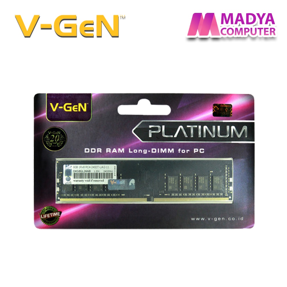 Jual Memory RAM PC V-GeN PLATINUM 8GB DDR4 2400MHz - RAM Komputer ...