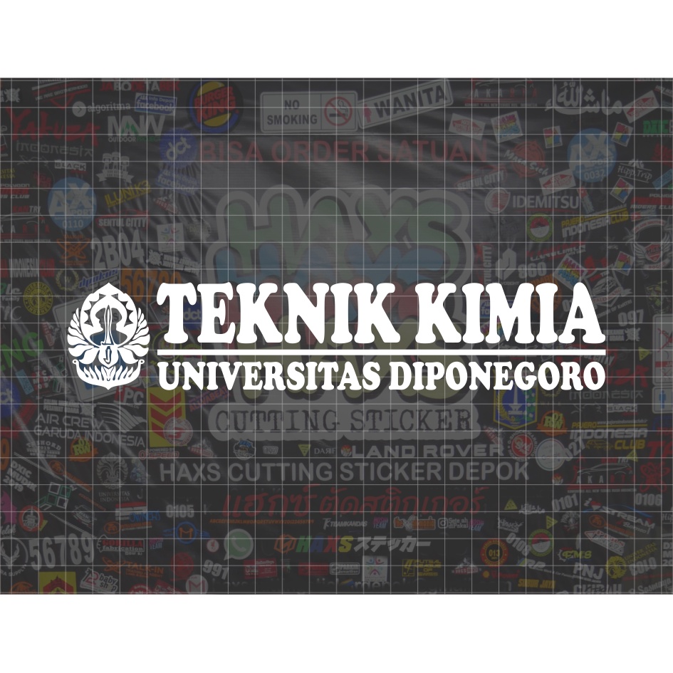 Jual Cutting Sticker Teknik Kimia Undip Ukuran 20x4 Cm Untuk Mobil ...