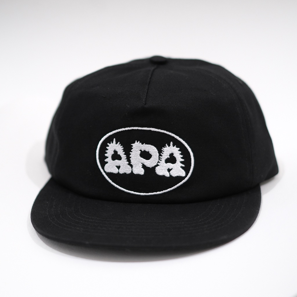 Jual Topi Hitam Unstructured Snapback Cotton APA Logo | Shopee Indonesia