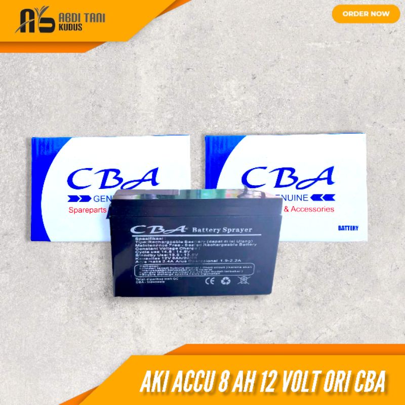 Jual BATERAI AKI ACCU 8 AH 12 VOLT ORI CBA SPRAYER ELEKTRIK BATTERY SPRAYER CBA | Shopee Indonesia