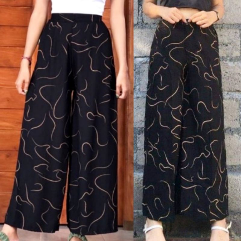 Jual Celana Tidur Batik Kulot Panjang Motif Coret Cacing Bahan Rayon ...