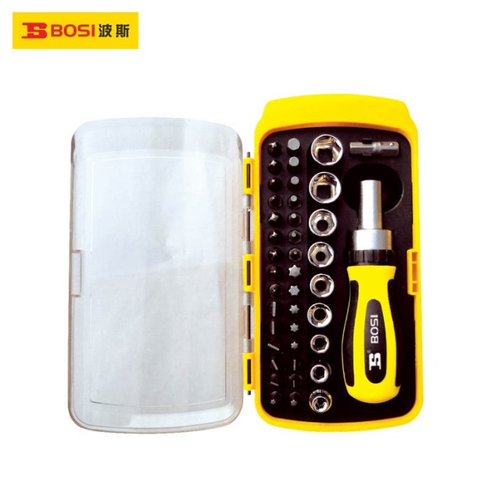 Jual BOSI SET OBENG SOCKET 41PCS | Shopee Indonesia