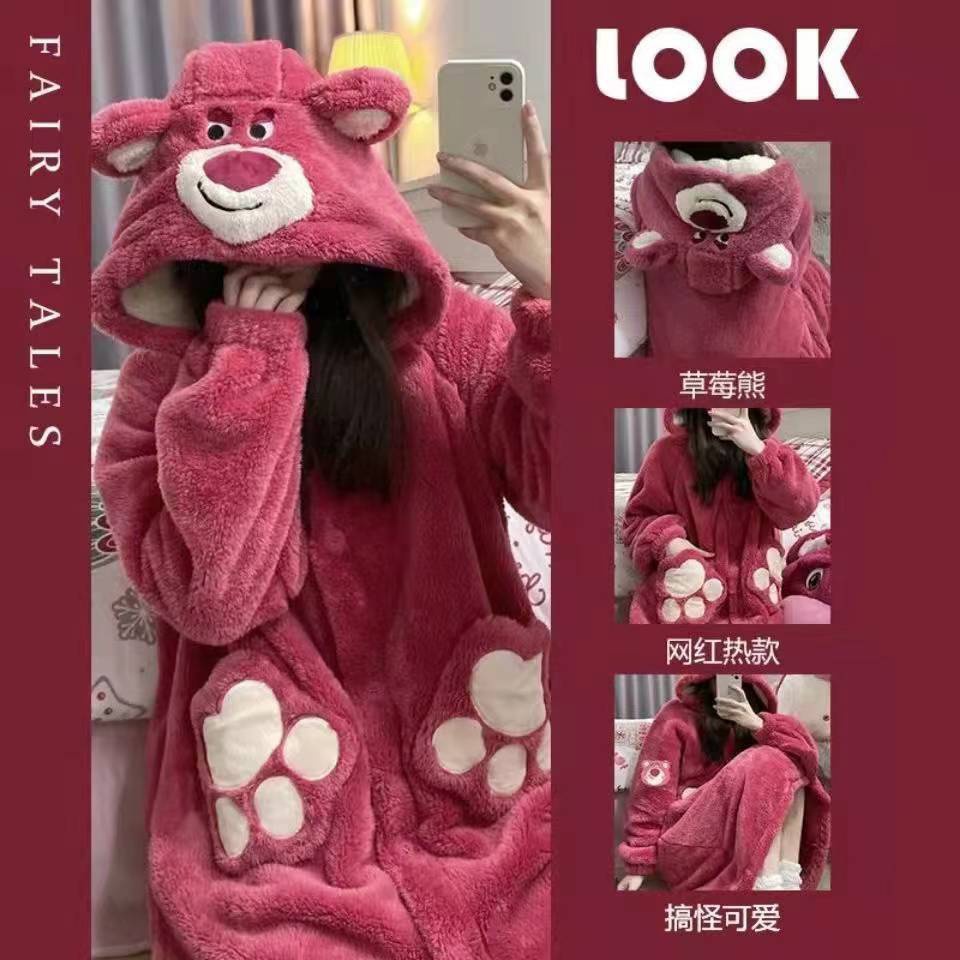 Jual BAJU KOSTUM ONESIE PIYAMA LOTSO TOY STORY BERUANG MERAH STROBERI ...