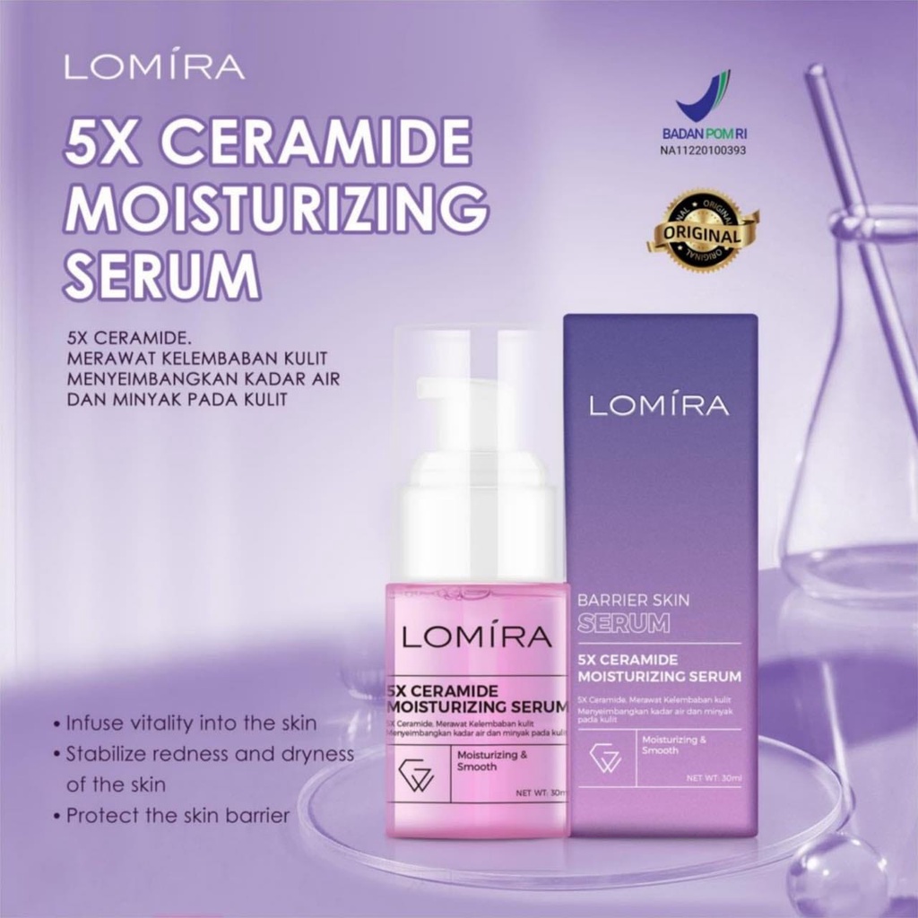 Jual Lomira Skin Barrier Serum Moizturizing Cream 5X Ceramide BPOM | Shopee Indonesia