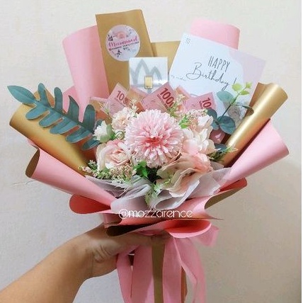 Jual BUKET BUNGA ARTIFICIAL HADIAH ULANG TAHUN VALENTINE/ IMLEK MONEY ...