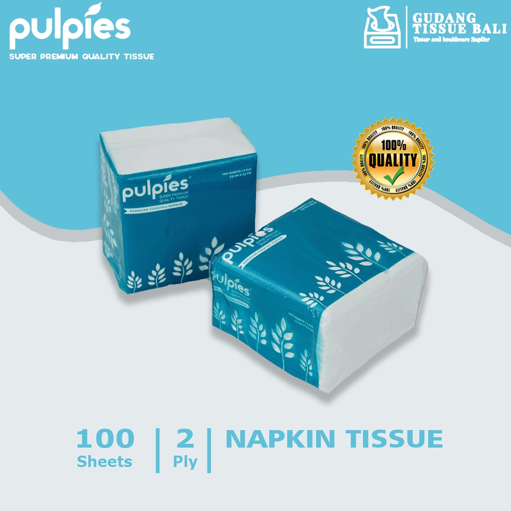 Jual Pulpies - Tisu Makan/Napkin Cocktail Tissue 100's - 2 ply | Shopee ...