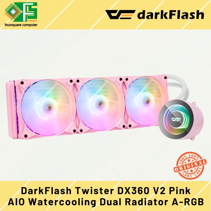 Jual Darkflash Twister DX360 V2 Pink AIO Water Cooling | Liquid Cooler 360 | Shopee Indonesia