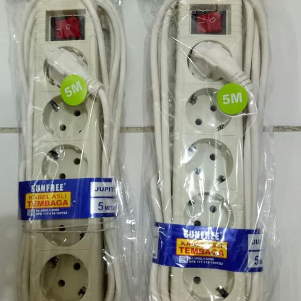 Jual Harga Heboh Stop Colokan Listrik 5 Lubang Panjang Kabel 5Meter ...