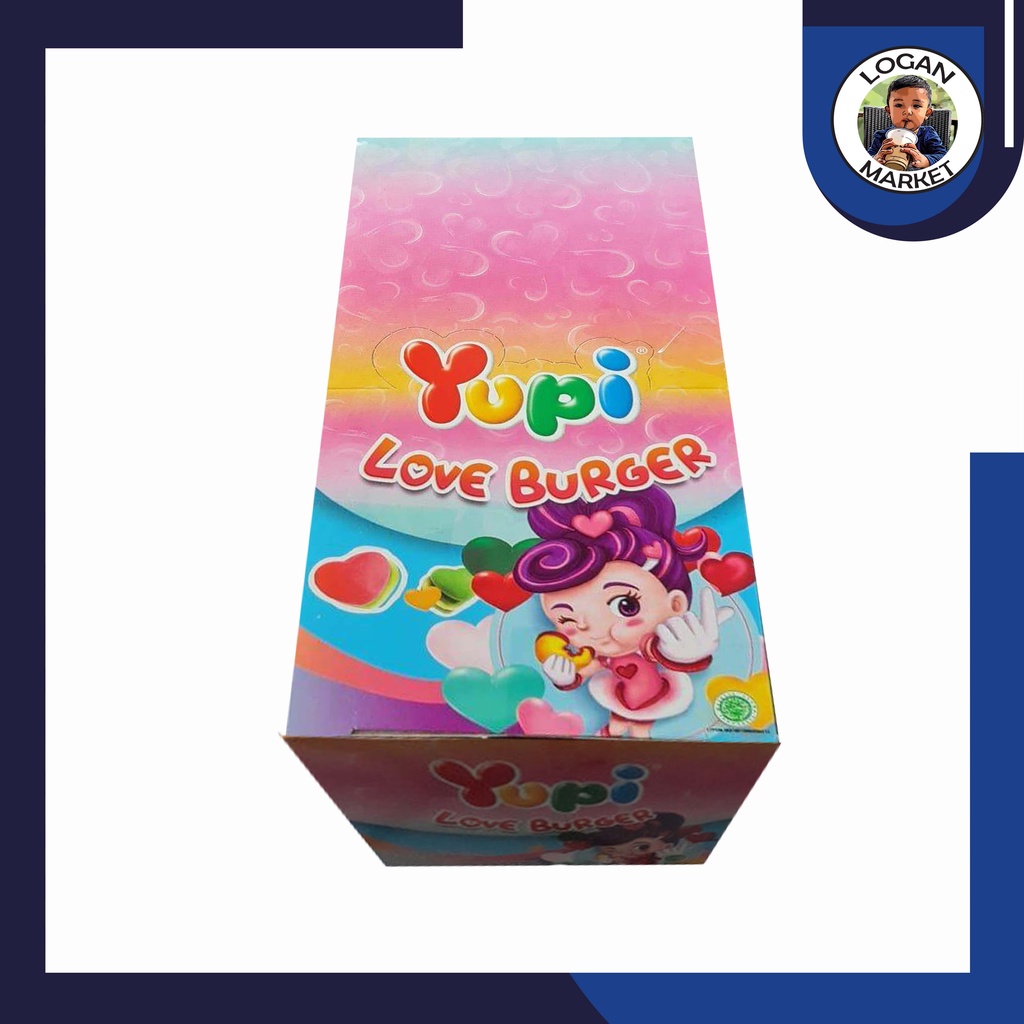 Jual Permen Yupi Love Burger Box Isi 12pcs | Shopee Indonesia