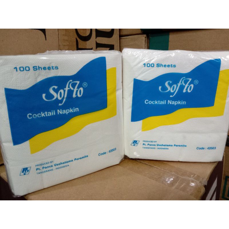 Jual GROSIR Tissue Softo Cocktail - Tissue Makan - Tissue Kue (60 pc ...