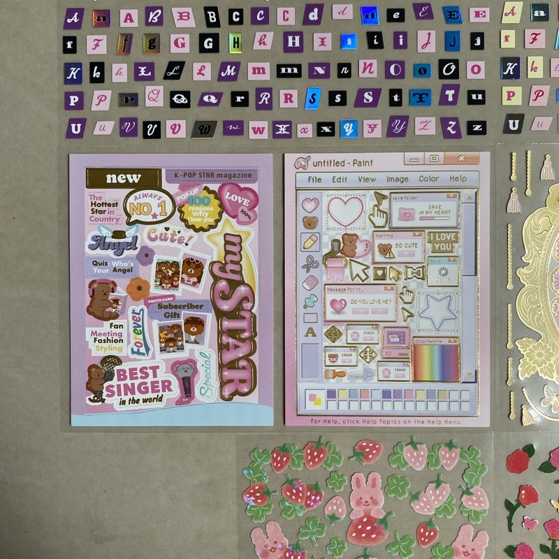 Jual DAISO KOREA sticker sheet deco polco | Shopee Indonesia