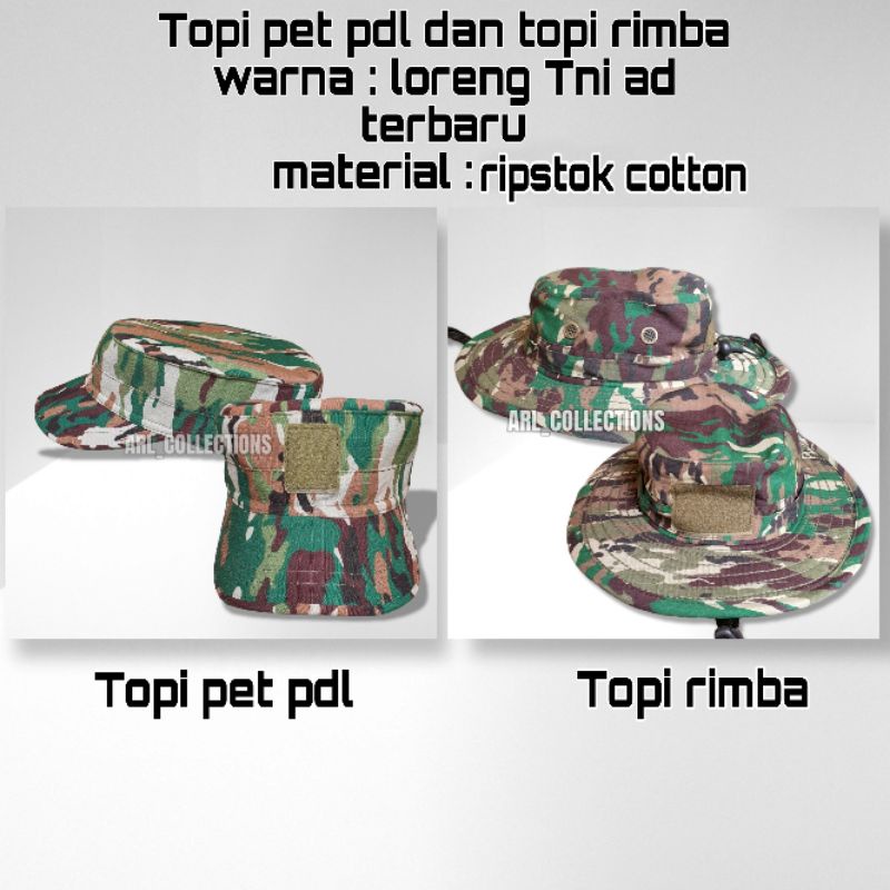 Jual topi pet pdl loreng kasad tni terbaru - topi rimba loreng kasad ...