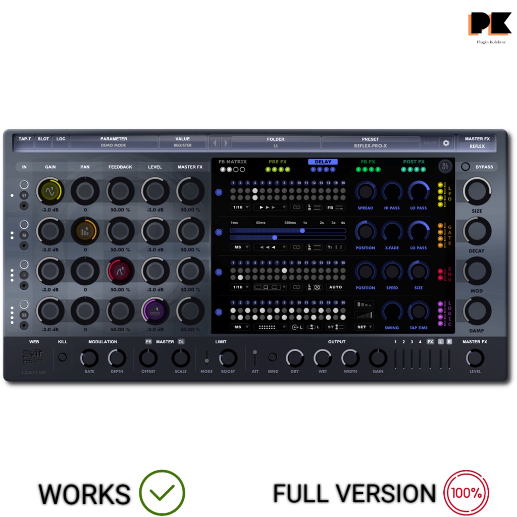 Jual STW-Audio ReflexPro v2 VST Plugin powerful 4 channel multi effect ...