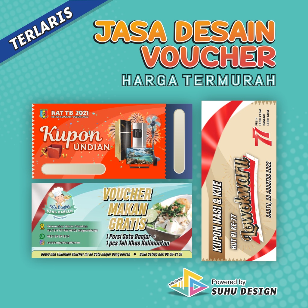 Jual [TERLARIS] JASA DESAIN GRAFIS CUSTOM | DESAIN VOUCHER KUPON SPANDUK LOGO KARTU NAMA BANNER ...