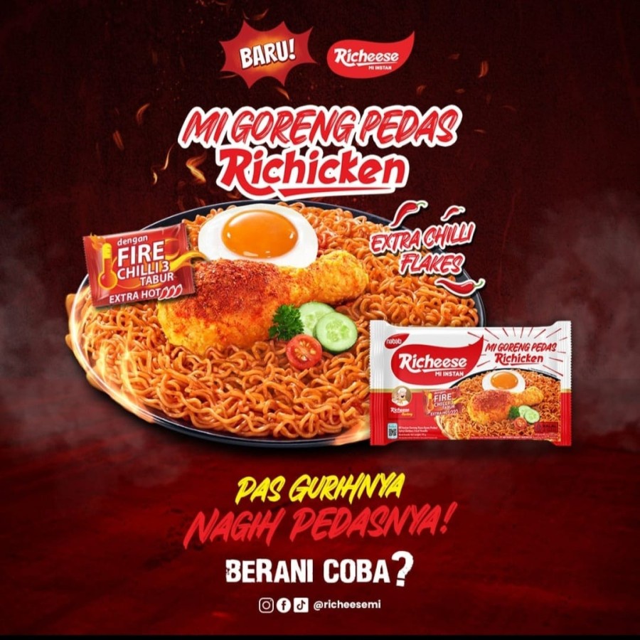 Jual Nabati Richeese Richicken Fire Chicken / Mie Goreng Ayam Pedas 77 ...