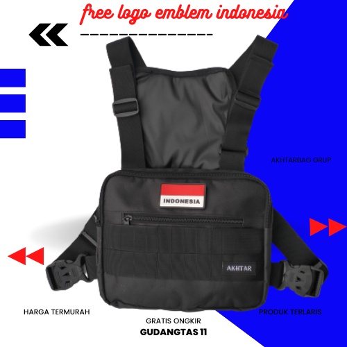 Jual Tas Dada Pria Tactical Polisi Brimob Tni Logo Indonesia Model ...