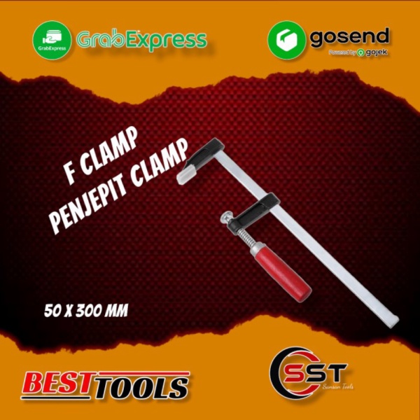 Jual Jual F Clamp -Penjepit Kayu Ukuran Panjang 5x30cm-F Clamp Heavy ...