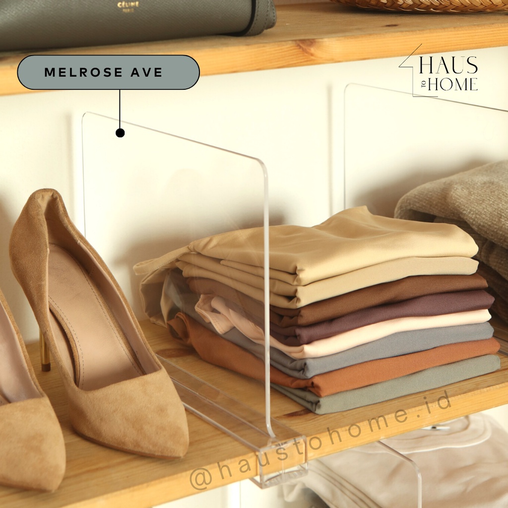 Jual [HTH] MELROSE - Sekat Pembatas Lemari Rak Akrilik Serbaguna | Tas ...