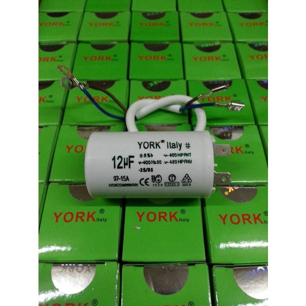 Jual YORK 12 UF - 450V KAPASITOR / CAPACITOR COLOK DAN KABEL (CAPACITOR ...