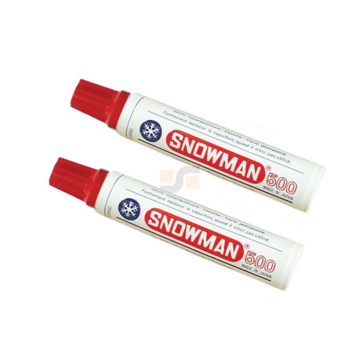 Jual Spidol Permanent Marker Jumbo 500 Snowman Merah- SHABG | Shopee ...