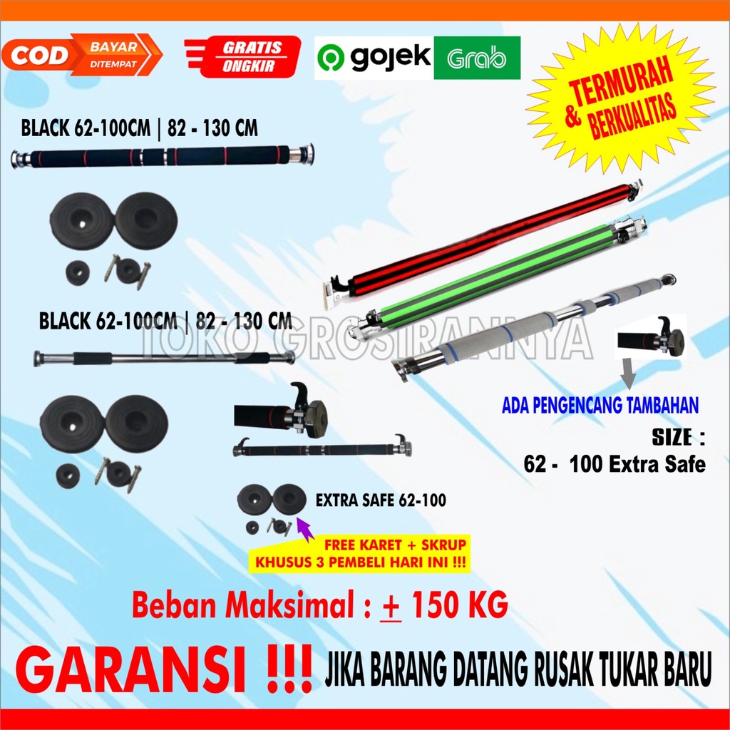 Jual PULL UP BAR DINDING PINTU DOOR CHINNING ALAT FITNESS OTOT PUNGGUNG ...