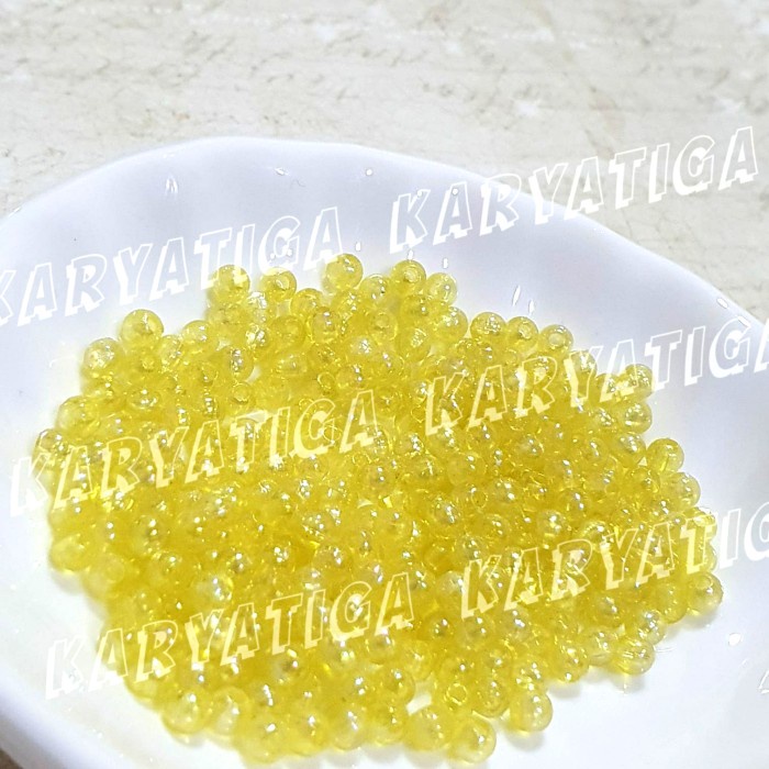 Jual Mote Mutiara Bulat 4 mm - Kuning AB / Pelangi (10 gram) | Shopee ...