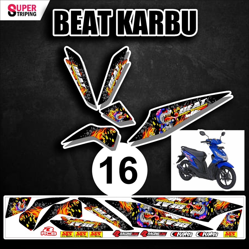 Jual STICKER BEAT KARBU Varian 16 - 2008 2009 2010 2011 2012 Desain ...