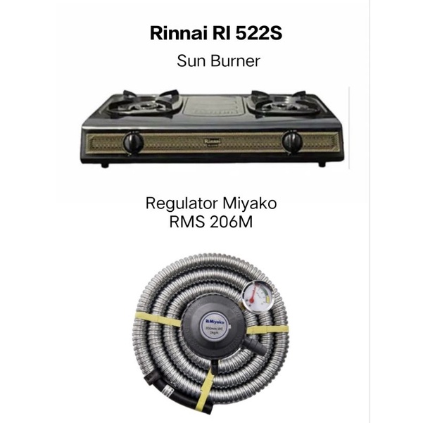 Jual Kompor Gas 2 tungku Rinnai RI-522S Sun burner | Shopee Indonesia