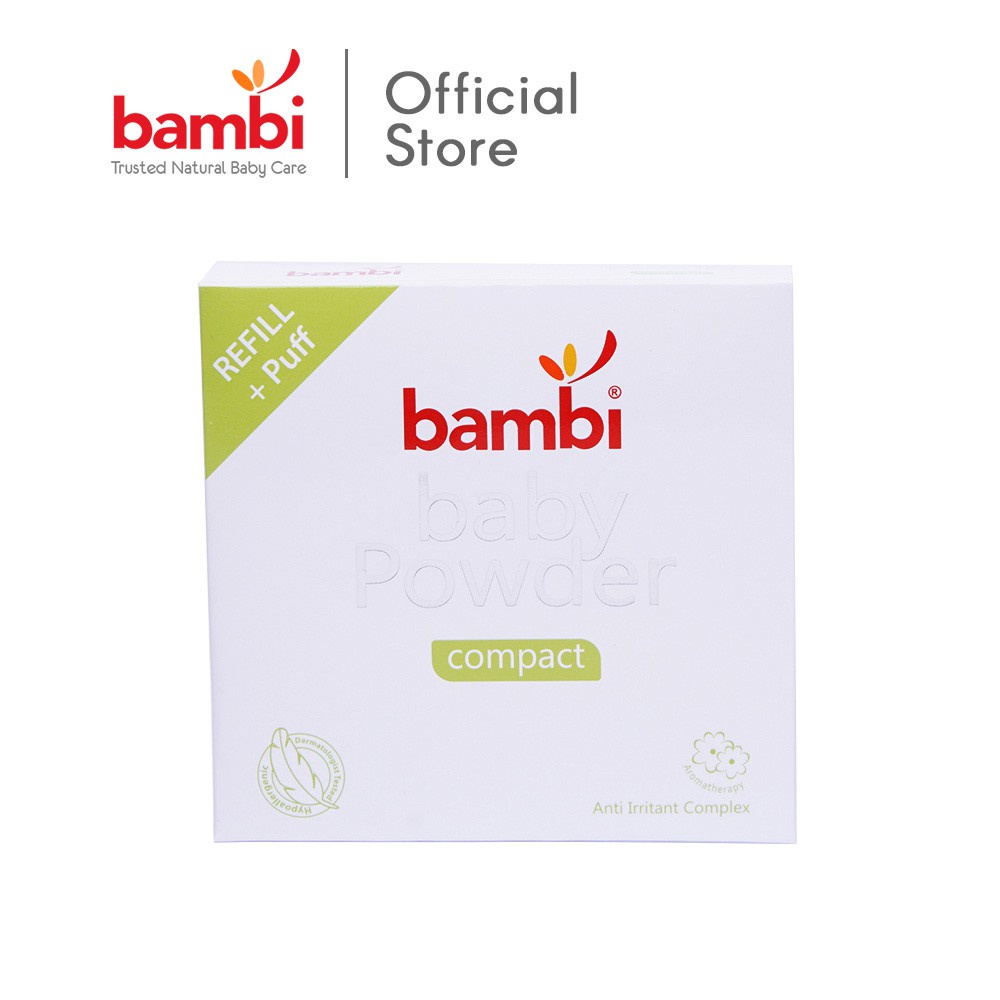 Jual Bambi Baby Compact Powder 40gr - Refill | Bedak Padat Bayi Kulit ...