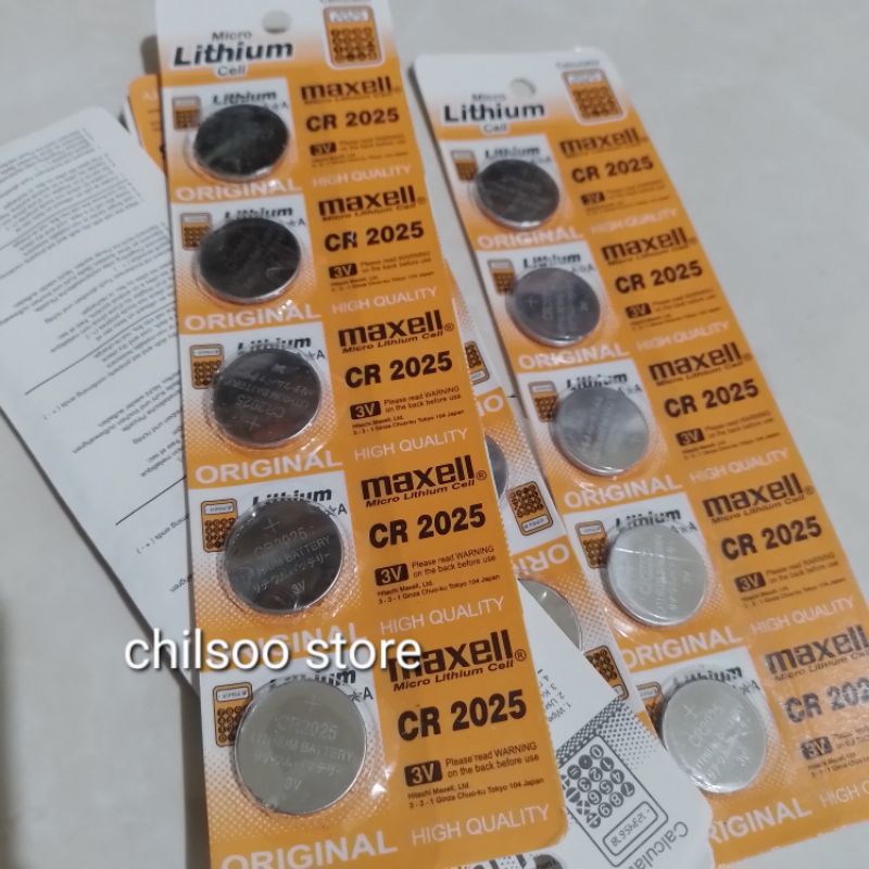 Jual Chilsoo Baterai Kancing CR2025 3V Battery Lithium CR 2025 CMOS ...