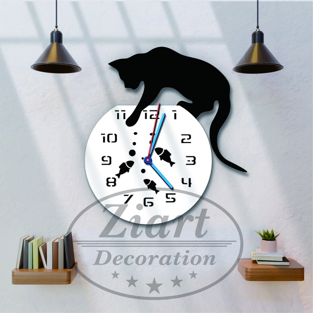 Jual Jam Dinding Unik Aesthetic Minimalis 3D Acrylic Cutting 30cm 2 ...