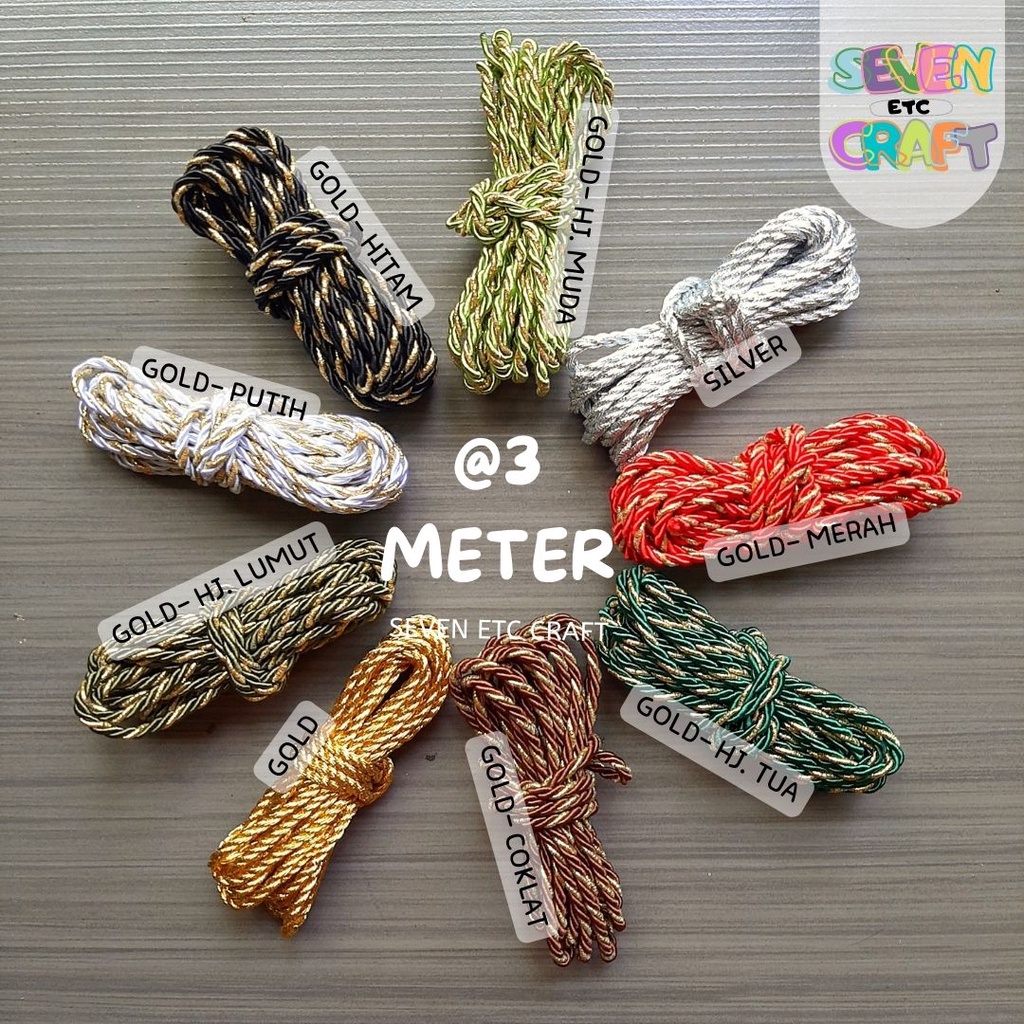 Jual Tali Ulir 3 mm 3 meter | Shopee Indonesia
