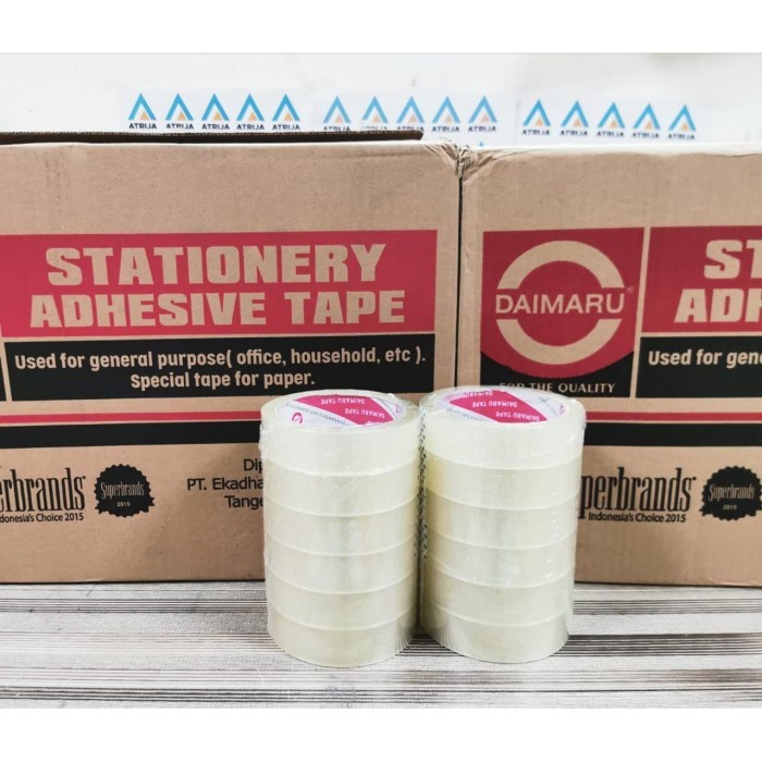 Jual 1 BOX Daimaru Tape Isolasi Selotip Bening 1 inch / 24 mm x 72 Yard | Shopee Indonesia