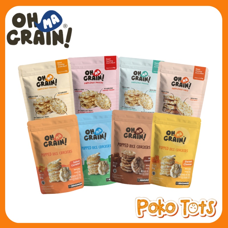 Jual Oh Ma Grain! Popped Rice Crackers 50gr Kreker Beras Snack Cemilan ...