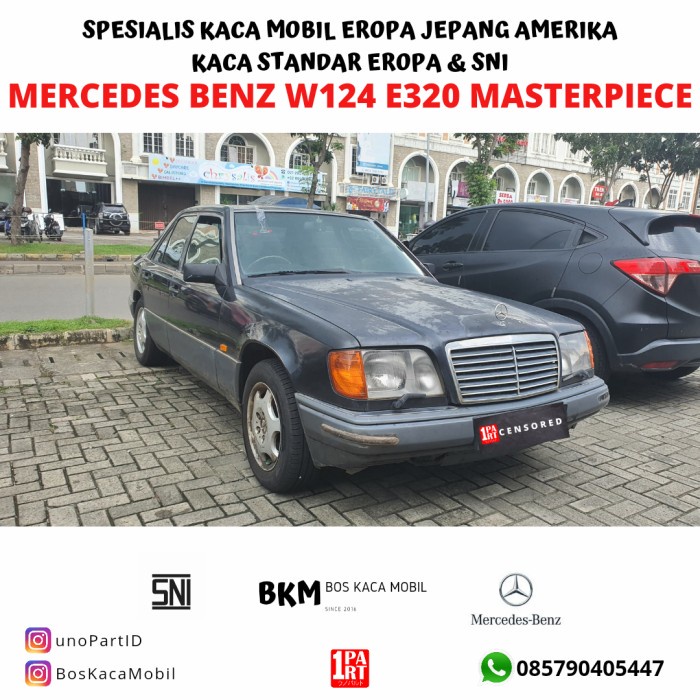 Jual Kaca Depan Mercy Mercedes Benz W124 E Class Masterpiece by unoPart ...