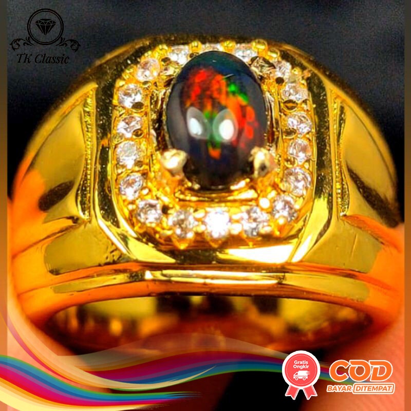 Jual NATURAL BATU AKIK PERMATA KALIMAYA BLACK OPAL FULL JARONG HQ ...