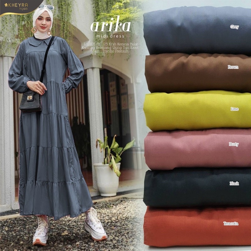 Jual Arika midi by ALILA dan KHEYRA HIJAB ORIGINAL BERLABEL (dress ...