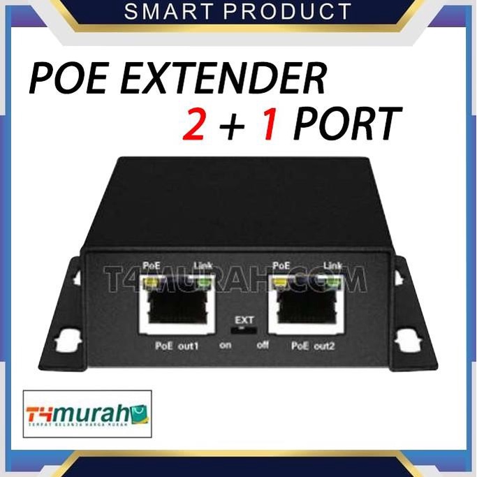 Jual POE NETWORK SWITCH EXTENDER UP TO 250M - POE SWITCH 2+1 PORT ...