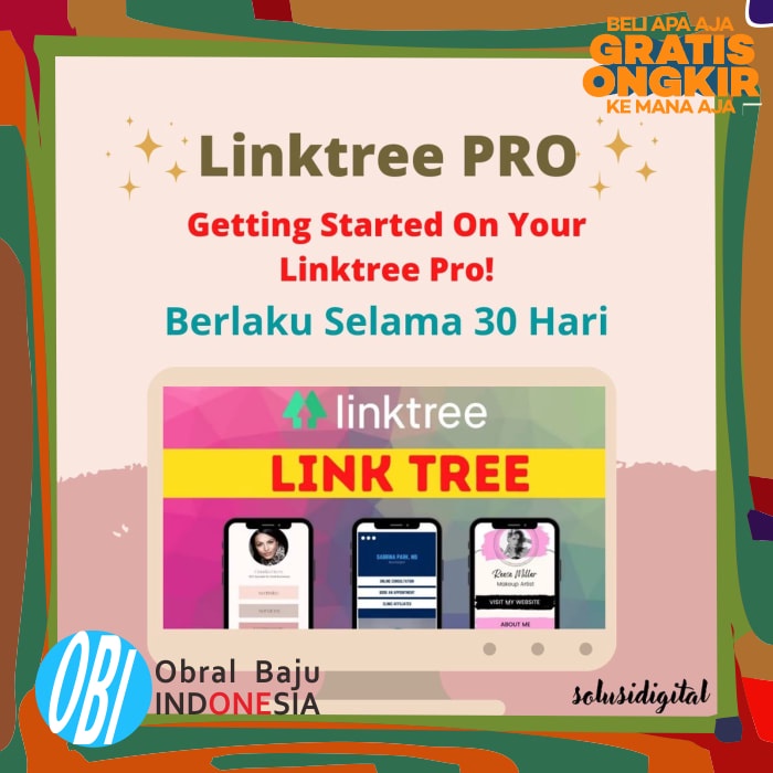 Jual Obral / Original Sale Promo Perpanjang Akun Linktree Pro 1 Bulan Atau 1 Tahun Wajib Baca ...