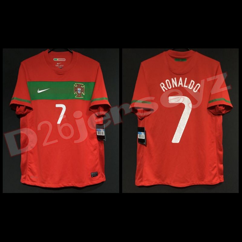 Jual Jersey Portugal Home RETRO World Cup 2010 + Nameset RONALDO 7 CR7 ...