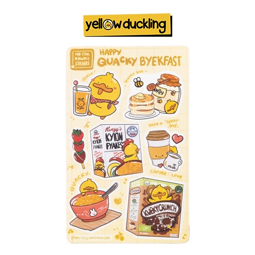 Jual STICKERS - ITIK BYEKFAST EDITION STICKER SET - STIKER ITIK HAPPY ...