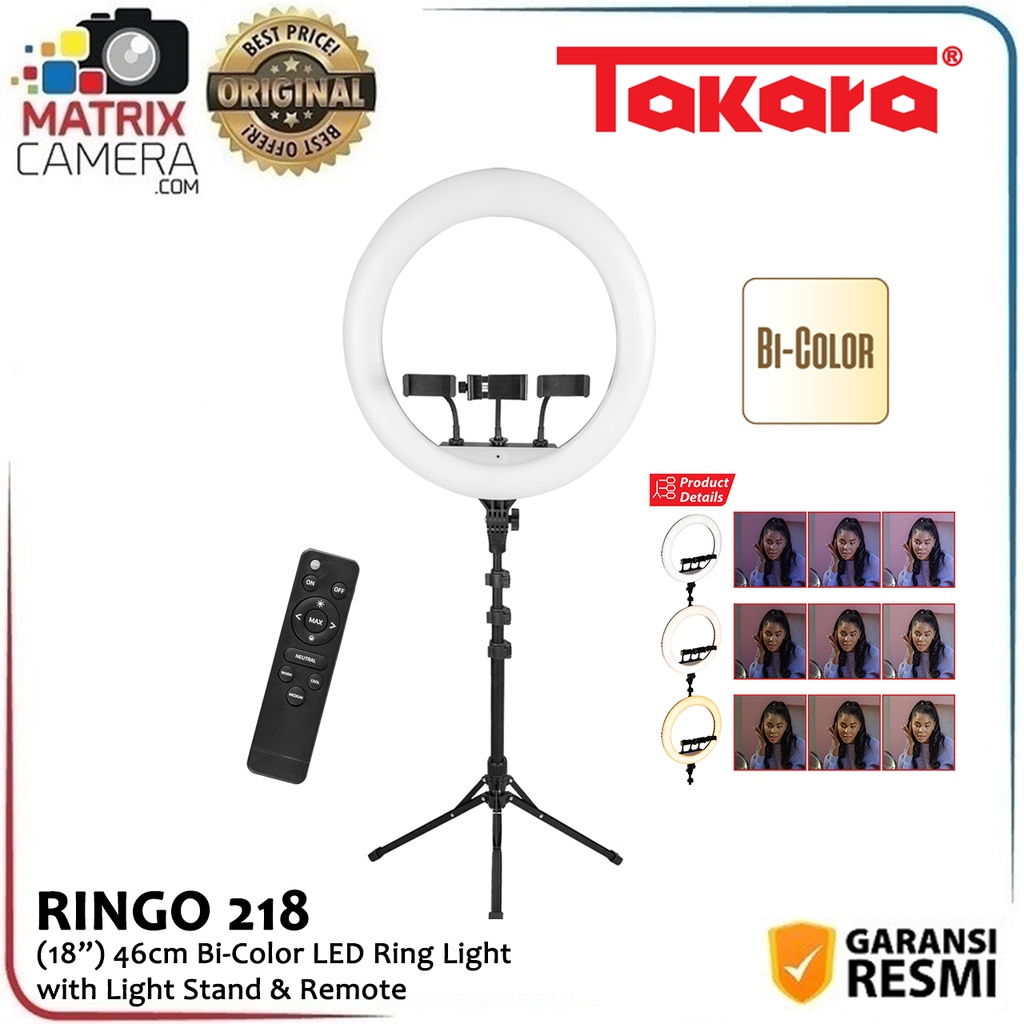 Jual Takara RINGO 218 18 Inch Bi-Color LED Ring Light Ringlight Kit ...