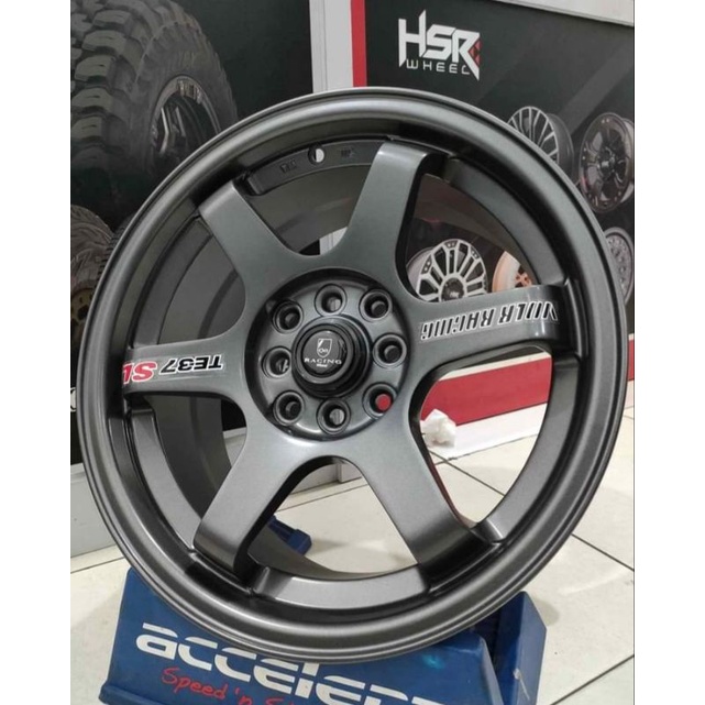 Jual velg te37 ring 16 hole 8 untuk mobil jazz yaris mobilio datsun ...