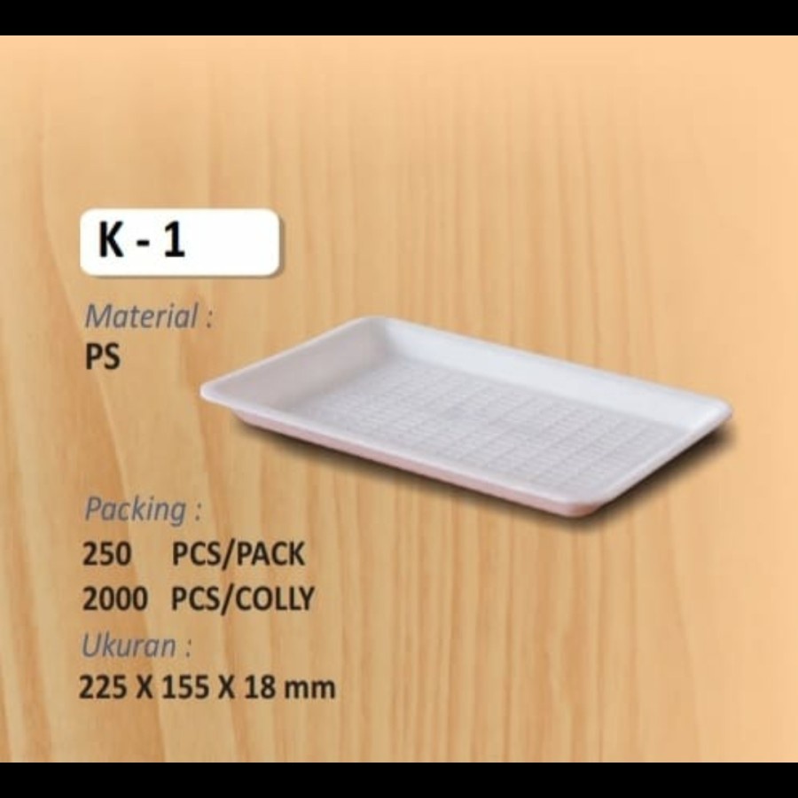 Jual Sterofoam Tray K-1 / Styrofoam KCS K 1 Wadah Ikan, Daging, Buah ...