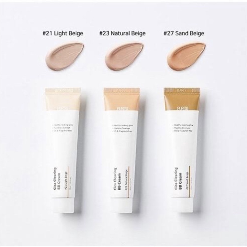 Jual purito cica clearing bb cream sample shade light beige | Shopee ...