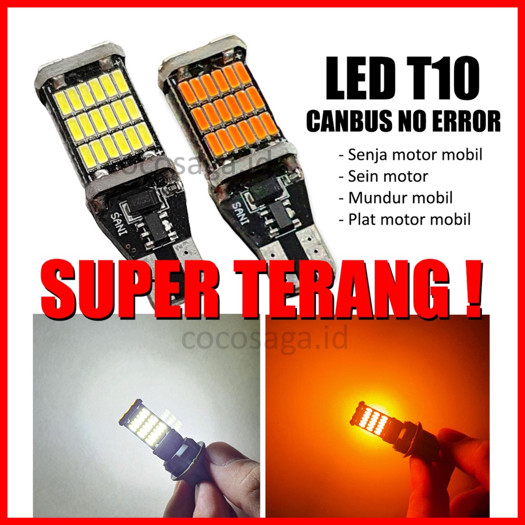 Jual LAMPU LED SEIN MOTOR SUPER BRIGHT - T10 T15 W16W 45 TITIK CANBUS (SENJA, SEIN, MUNDUR ...