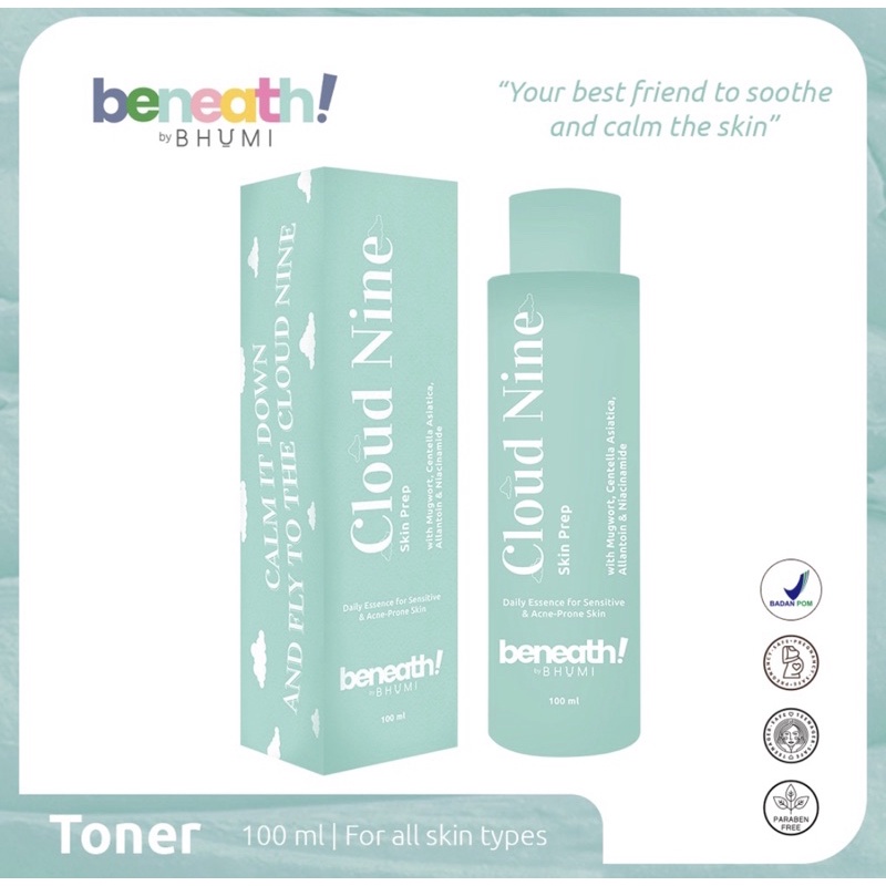 Jual beneath! by Bhumi Cloud Nine Skin Prep Essence (100ml) | Shopee ...
