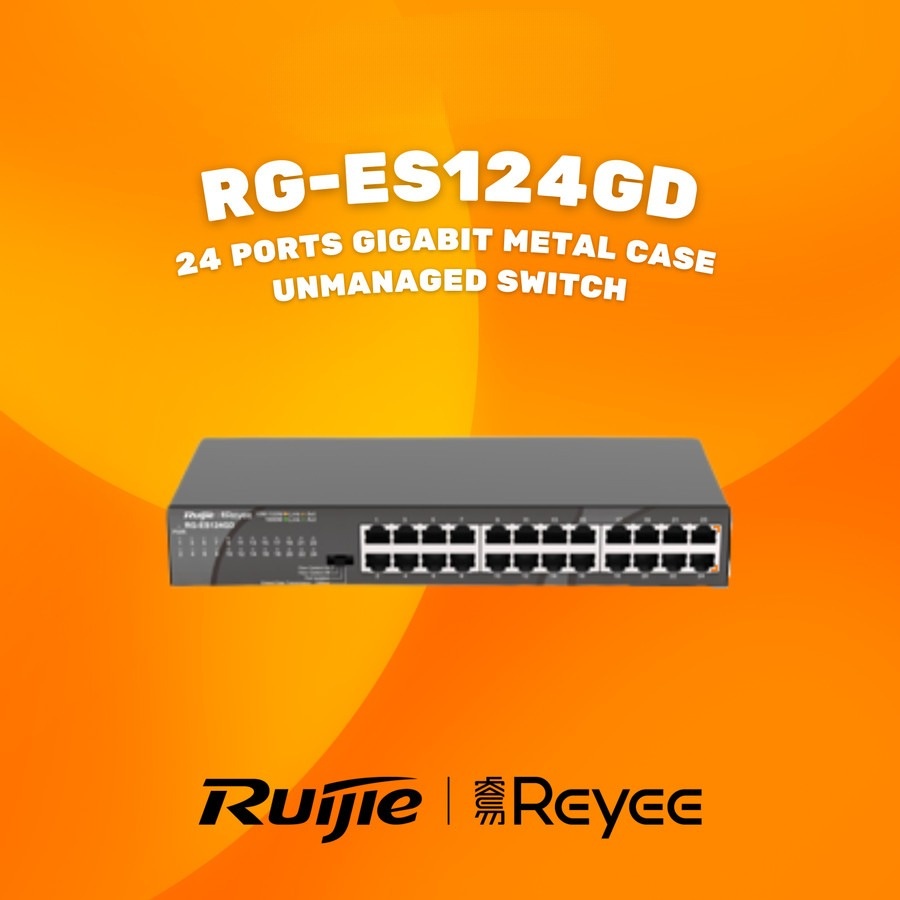 Jual Ruijie Reyee RG-ES124GD 24 Port Gigabit Metal Case Unmanaged ...