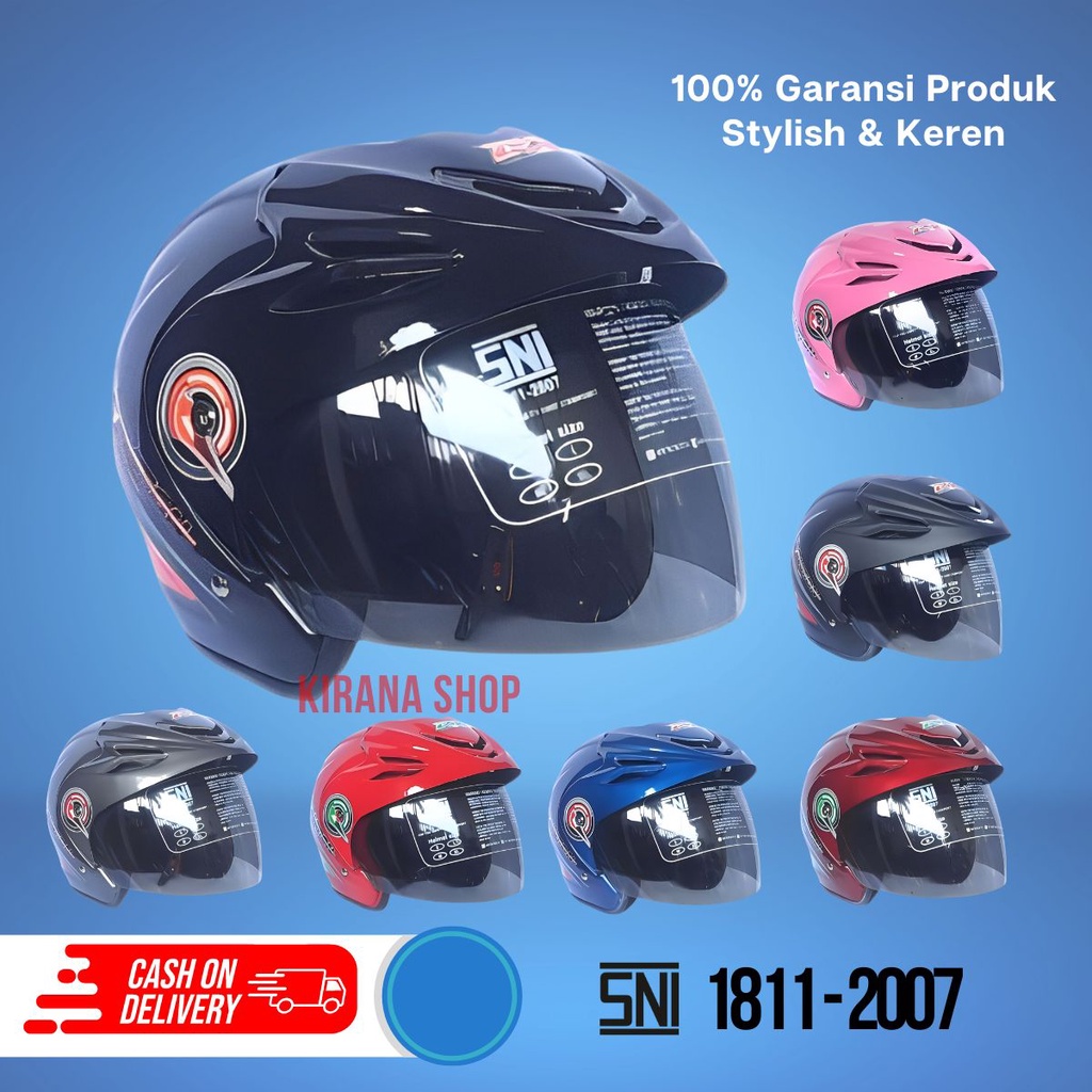 Jual Helm SNI Half Face Dewasa Pria Dan Wanita Polos | Shopee Indonesia