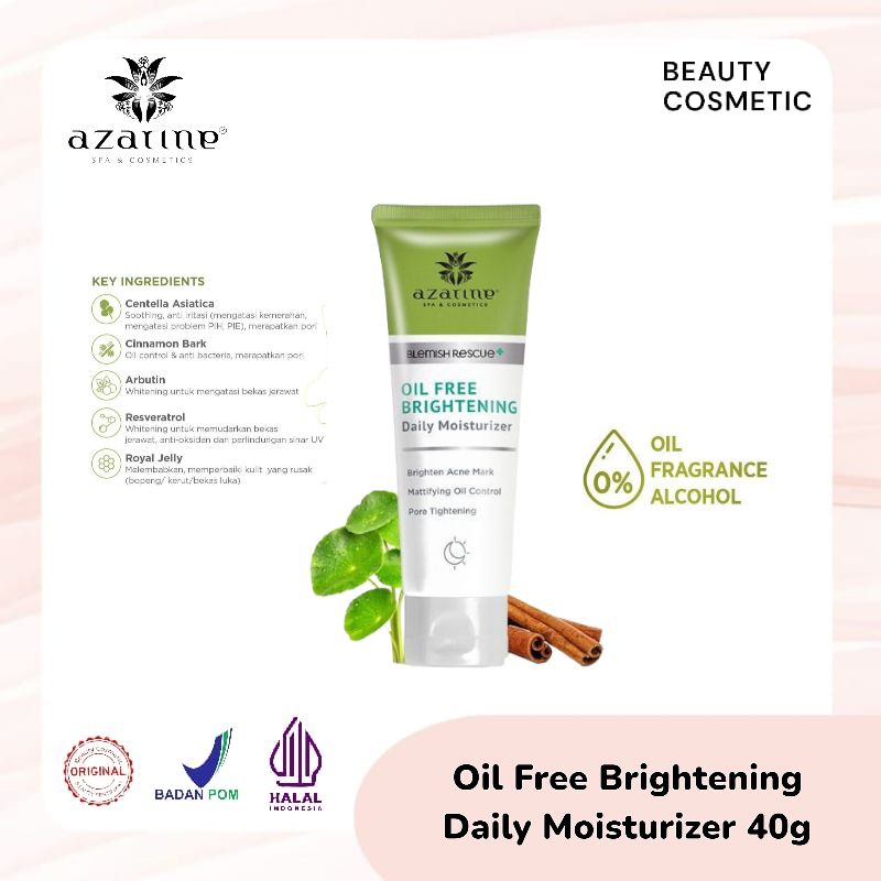 Jual Azarine Oil Free Brightening Daily Moisturizer 40g | Shopee Indonesia